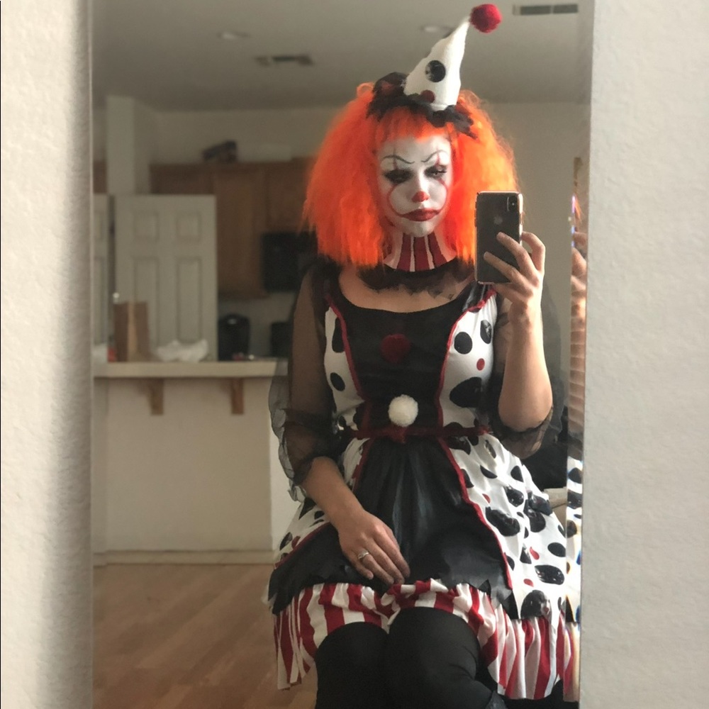 Pennywise Girl Female Halloween Costume And Wig Xl - Gem